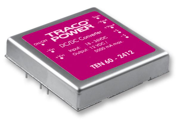 TEN 60-2412 - Traco Power - Isolated Through Hole DC/DC Converter, ITE, 2:1