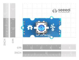 111020046 - Seeed Studio - Blue LED Button Board with Cable, 3.3V / 5V ...